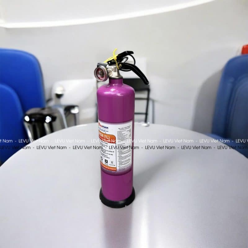 Bình chữa cháy mini 1 lít Orion OR1 chuyên pin lithium • LEVU Việt Nam