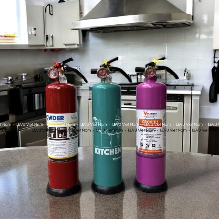 Bình chữa cháy mini 1 lít Orion OR1 chuyên pin lithium • LEVU Việt Nam