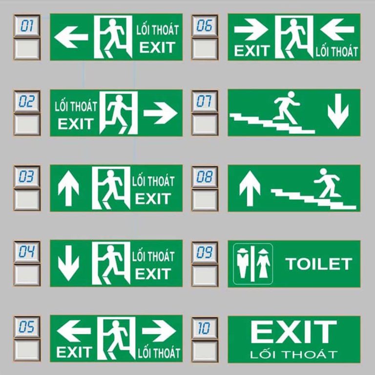 Đèn exit Kentom chỉ dẫn lối thoát hiểm pccc • LEVU Việt Nam