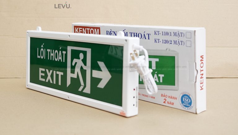 Đèn exit Kentom chỉ dẫn lối thoát hiểm pccc • LEVU Việt Nam