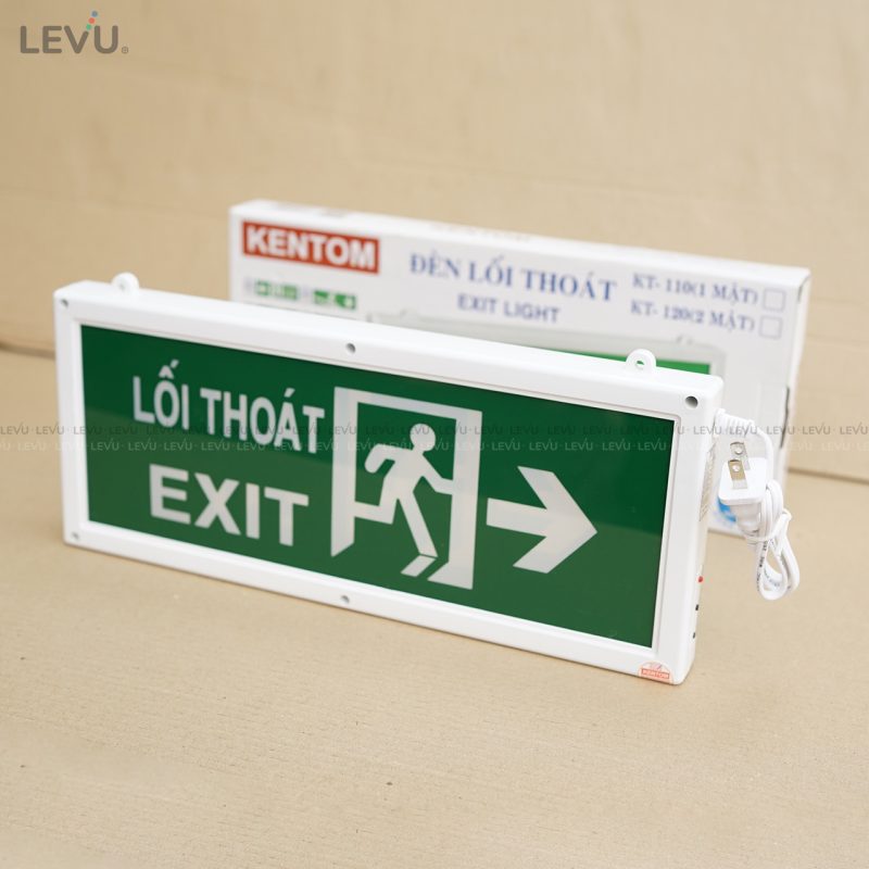 Đèn exit Kentom chỉ dẫn lối thoát hiểm pccc • LEVU Việt Nam