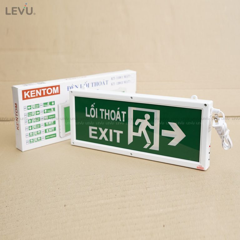 Đèn exit Kentom chỉ dẫn lối thoát hiểm pccc • LEVU Việt Nam