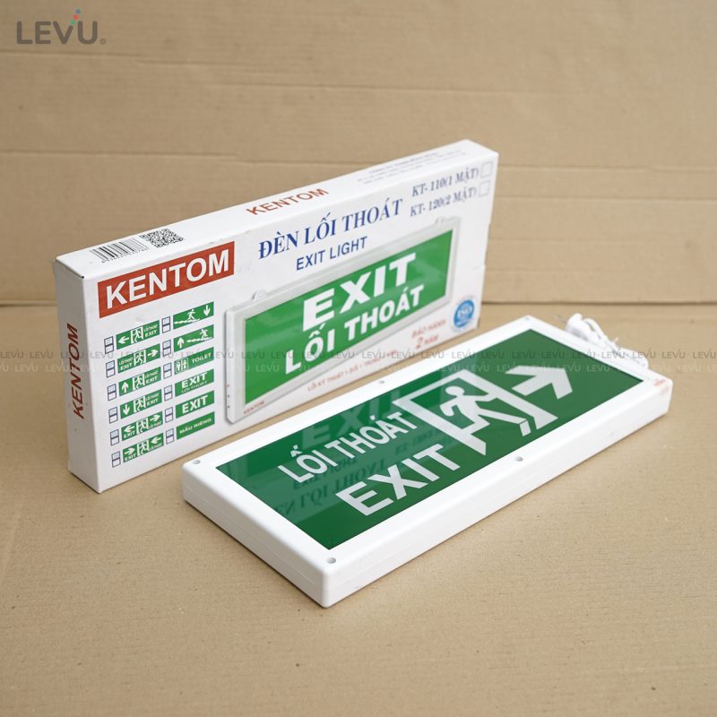 Đèn chỉ dẫn thoát nạn pccc 1 mặt Kentom KT110 • LEVU Việt Nam