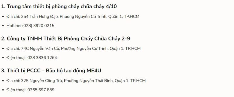 Đơn hàng bình chữa cháy tại Quận 1 TpHCM cho căn hộ chung cư • LEVU Việt Nam